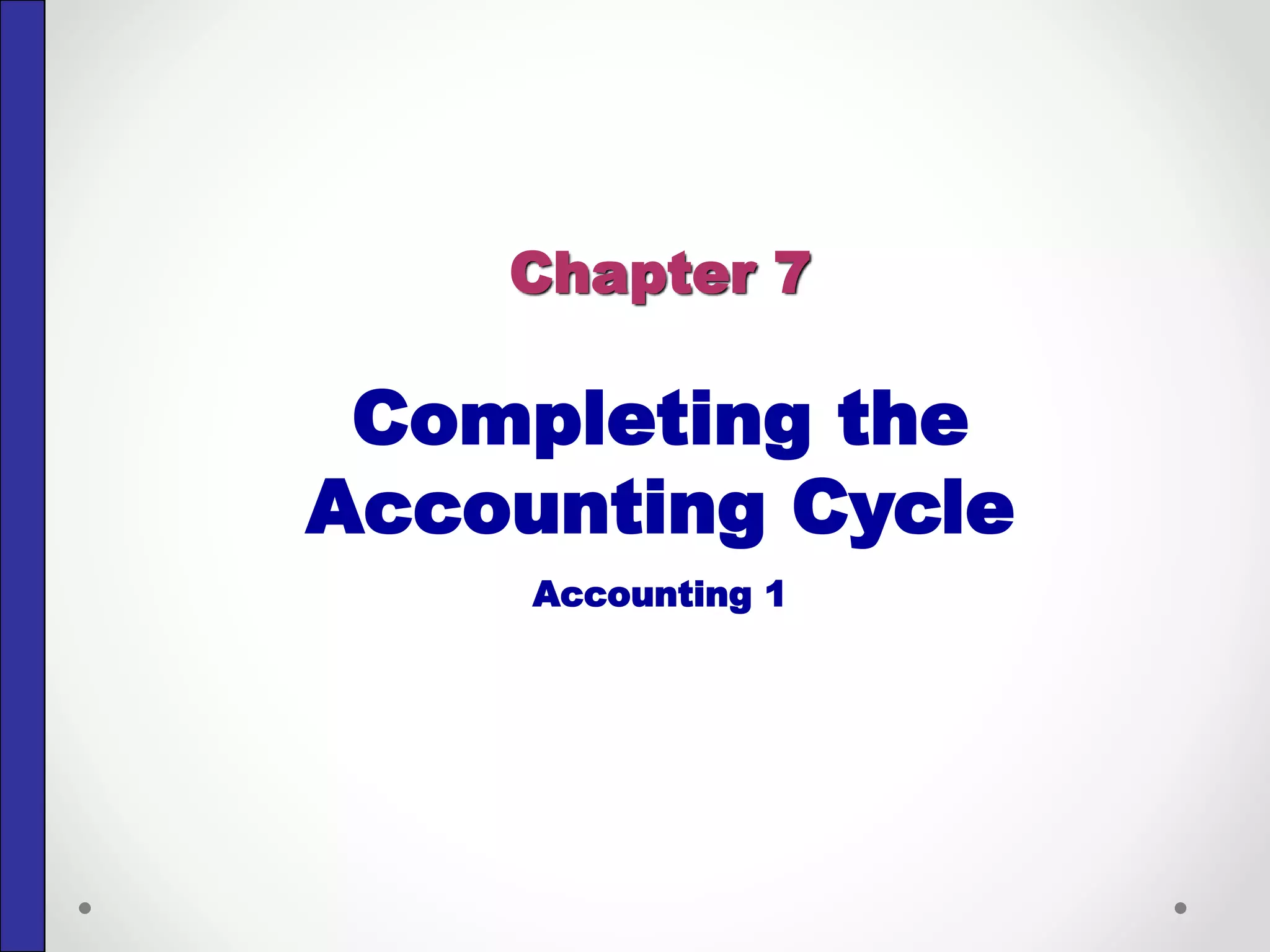 Ch7 acctg cycle service business | PPTX