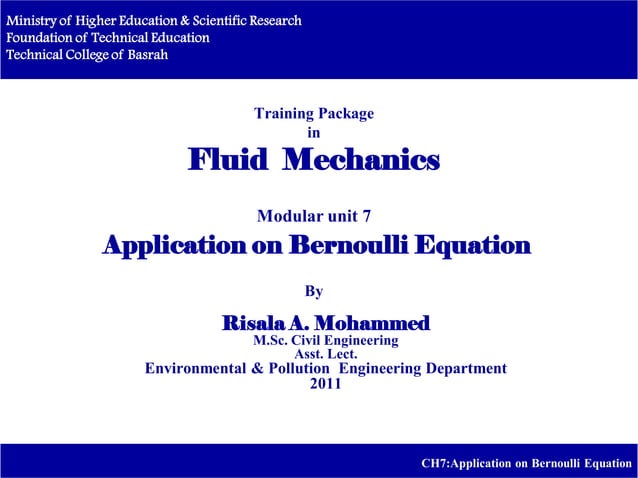 Application on bernoulli equation | PDF | Physics | Science