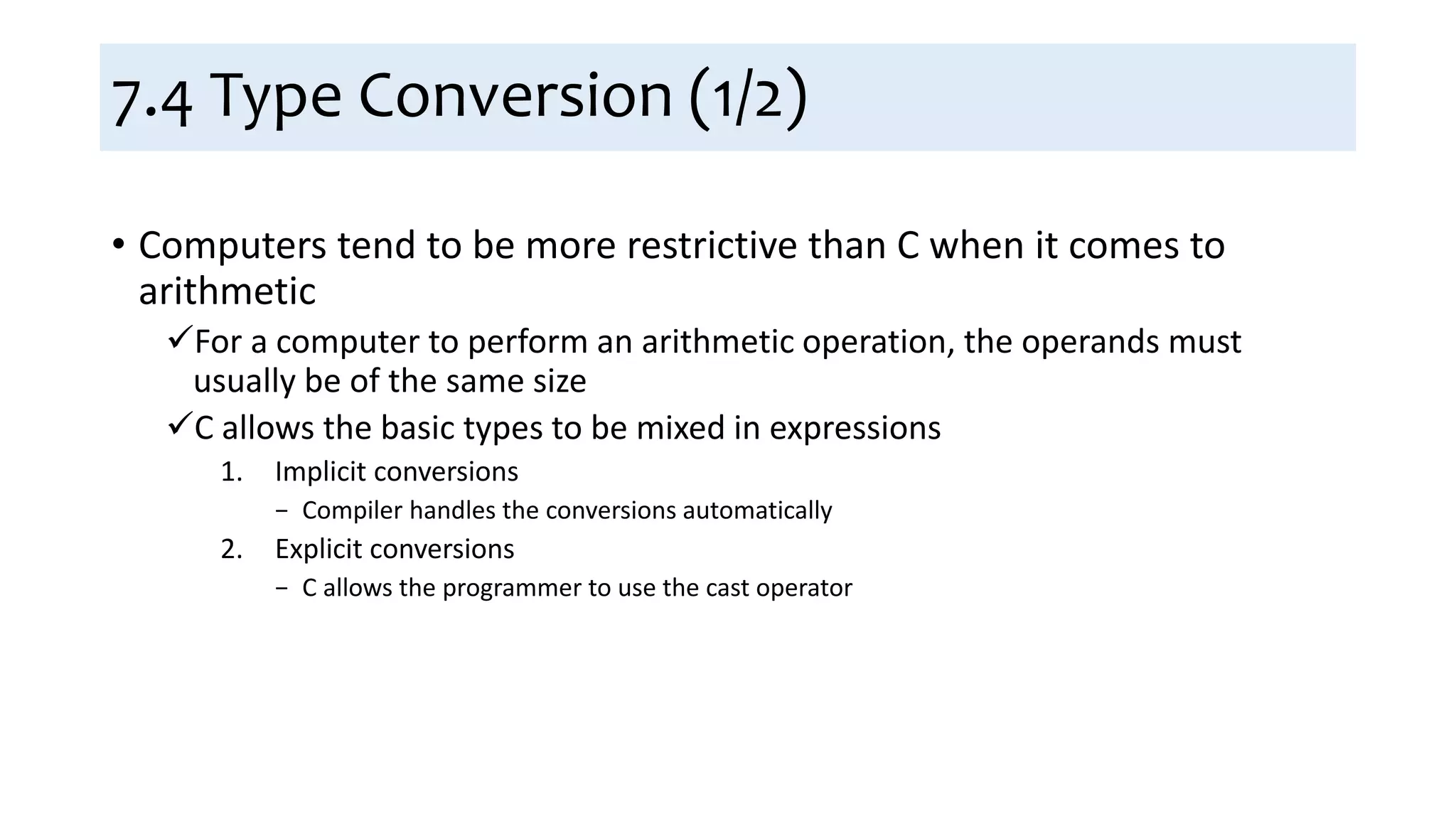 Ch7 Basic Types | PPT
