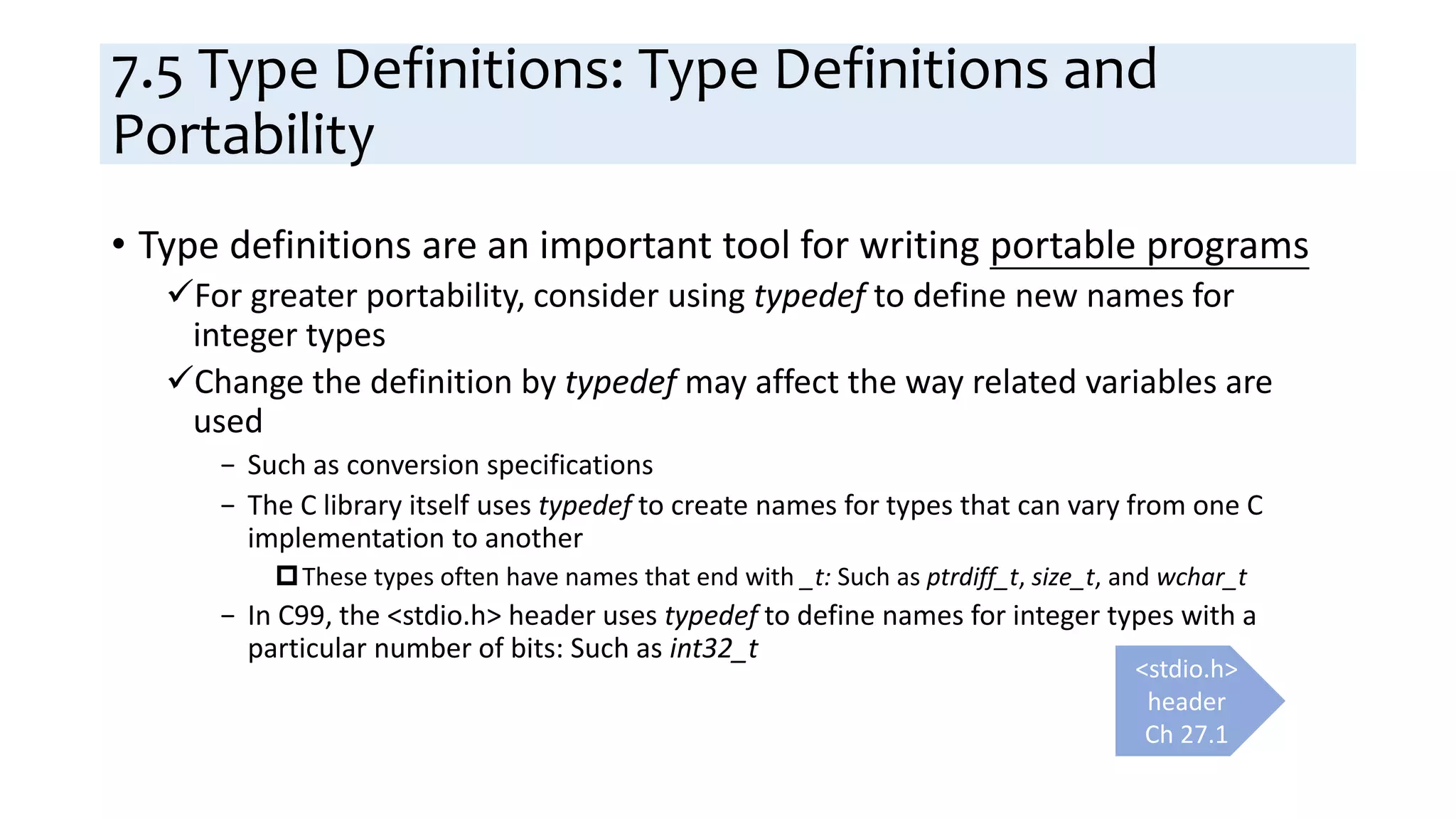 Ch7 Basic Types | PPT