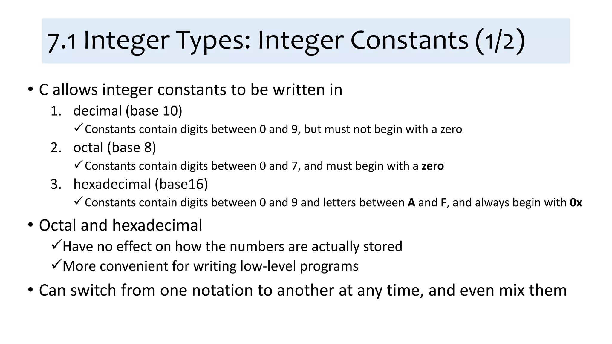 Ch7 Basic Types | PPT