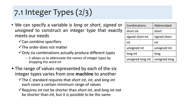 Ch7 Basic Types | PPT
