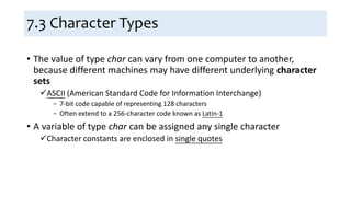 Ch7 Basic Types | PPT