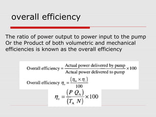 Hydraulic pumps performance and Characteristics | PPT