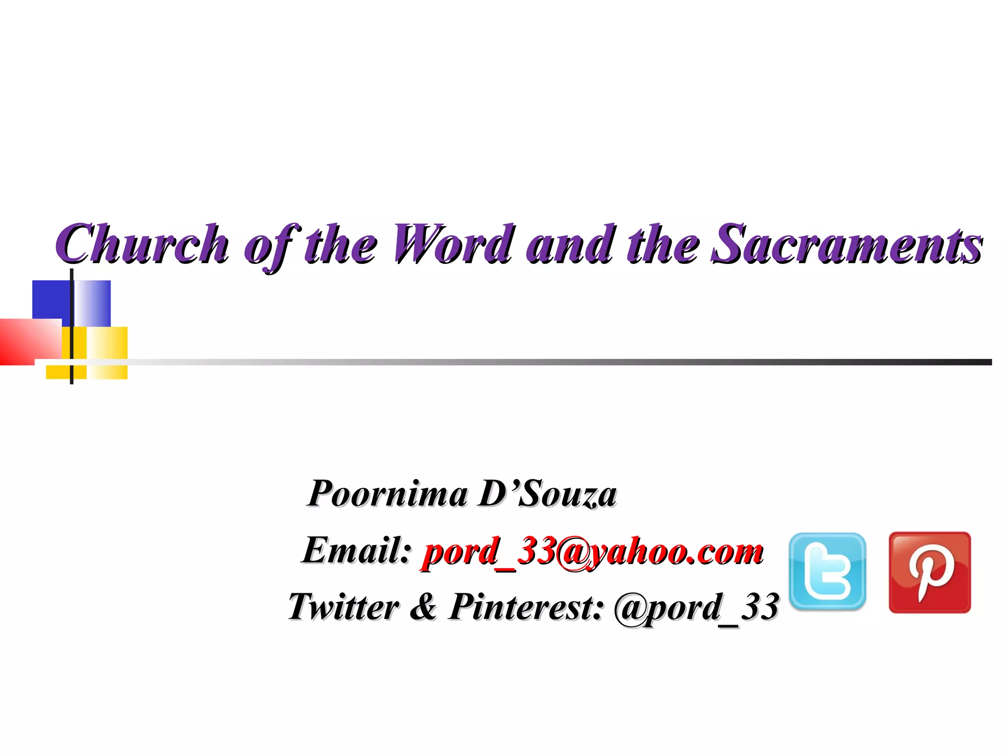 Word of God and the Sacraments | PPT