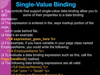 Ch 7 data binding | PPTX