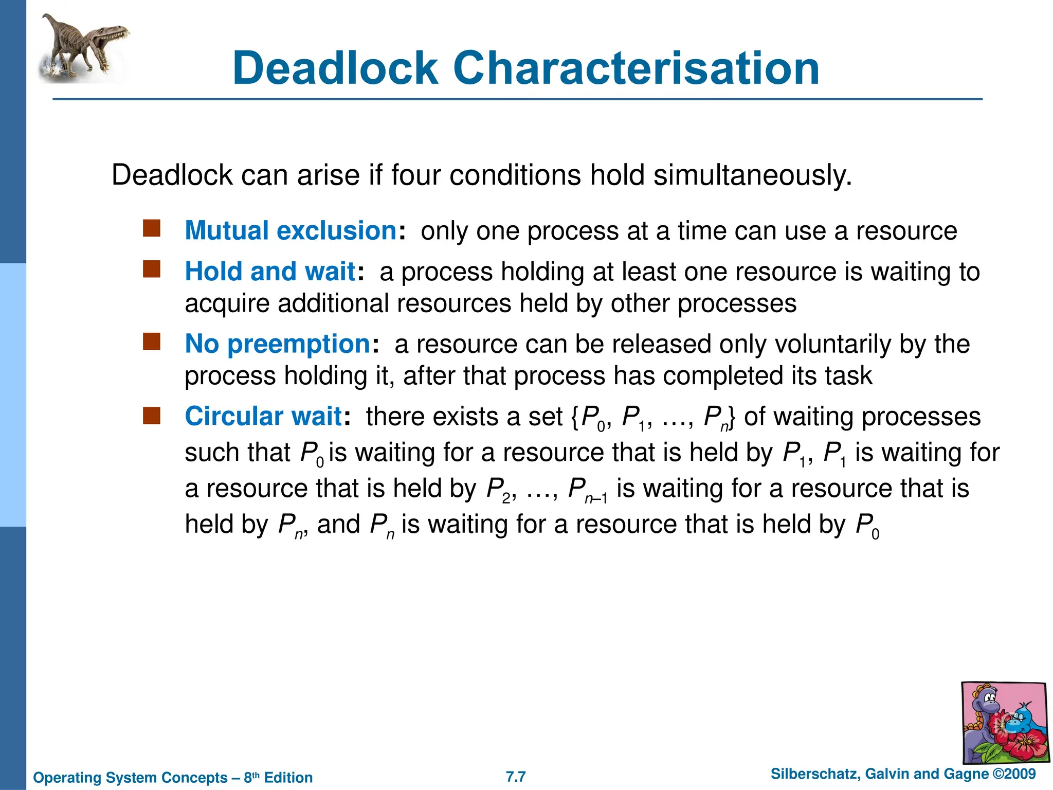 Deadlocks in Opearting Systems, detection, handling, recovery | PPT