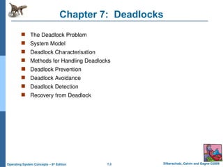 Deadlocks in Opearting Systems, detection, handling, recovery | PPT