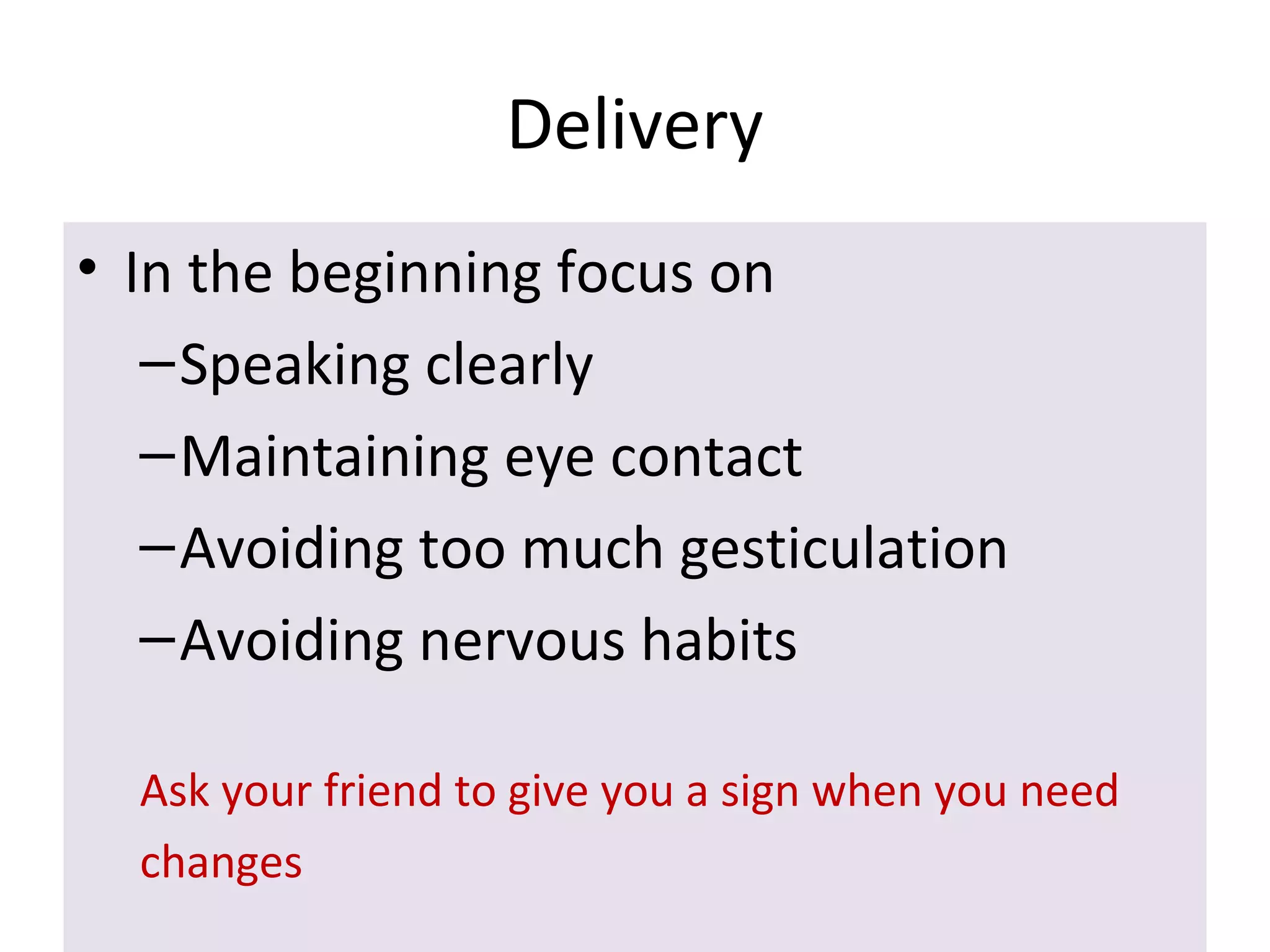 Ch7 delivering speeches (modes of delivery) | PPT