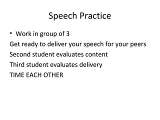 Ch7 delivering speeches (modes of delivery) | PPT