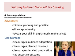 Ch7 delivering speeches (modes of delivery) | PPT