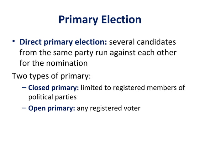Ch7 Electoral Process | PPT