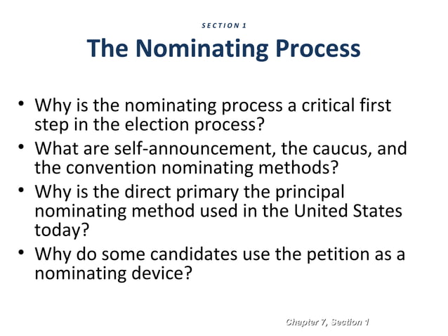 Ch7 Electoral Process | PPT
