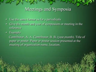 Ch 7 examples of references | PPTX