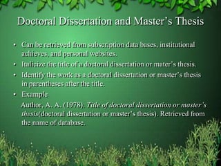 Ch 7 examples of references | PPTX