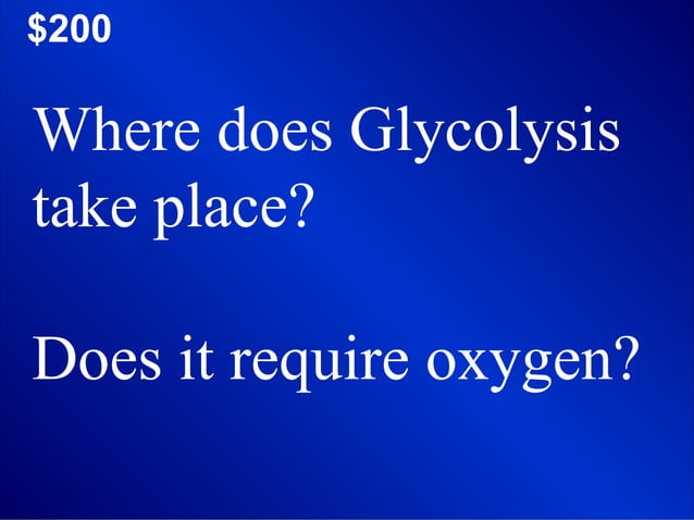 Cellular Respiration Jeopardy | PPT