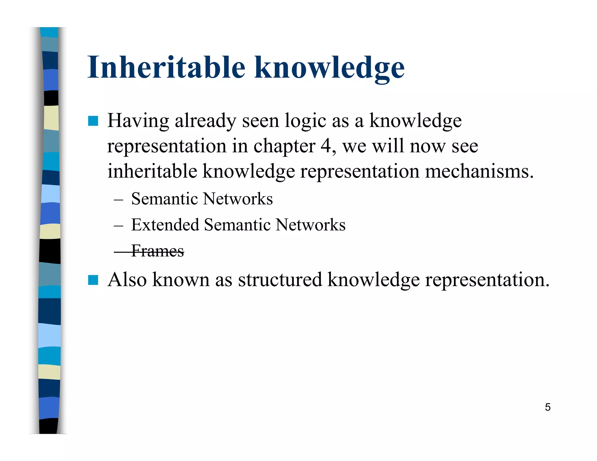 Ch 7 Knowledge Representation.pdf | Artificial Intelligence | Technology & Computing