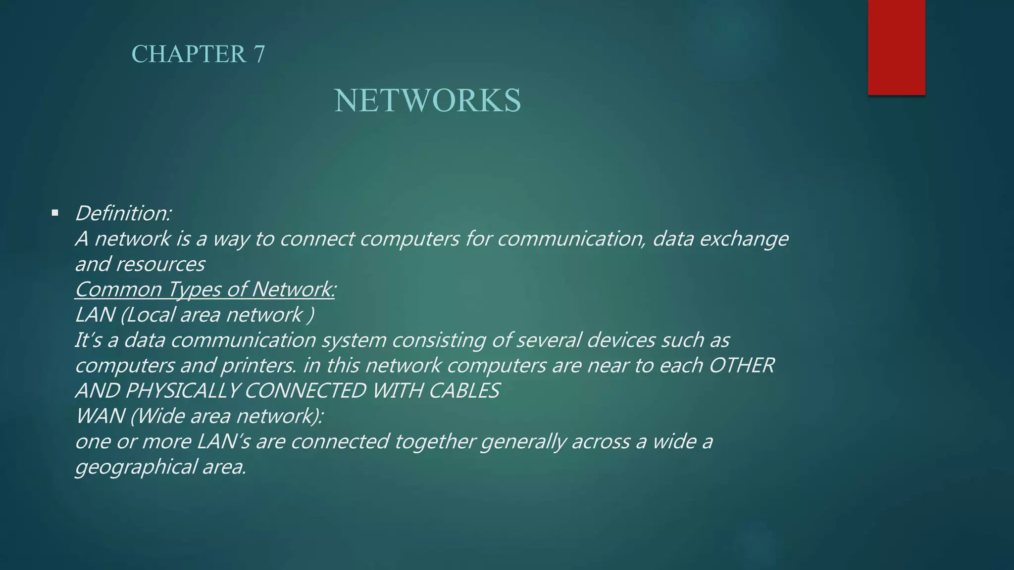 Networks | PPTX | Computer Networking | Computing