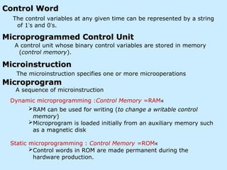 Control and Micro program in computer architecture | PPT