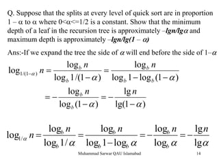 Ch 7 quick sort | PDF