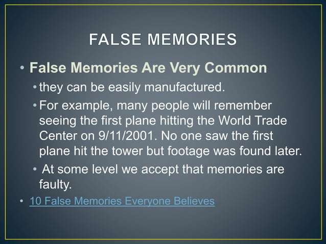 Ch 7 Reconstructive Memory.pptx | Data Storage and Warehousing | Computing