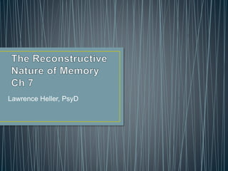 Reconstructive Processes Psychology