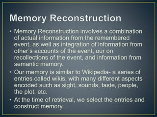 Reconstructive Processes Psychology