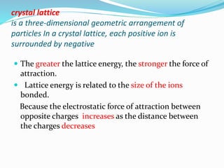 Ionic bonds and Ionic compounds | PPTX