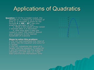 Ch 7 tutoring notes quadratics | PPT | Physics | Science