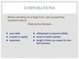 CH 7 Types of Business Ownership.ppt