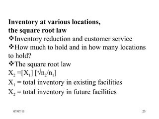 Ch 7 warehousing | PPT | Logistics | Business