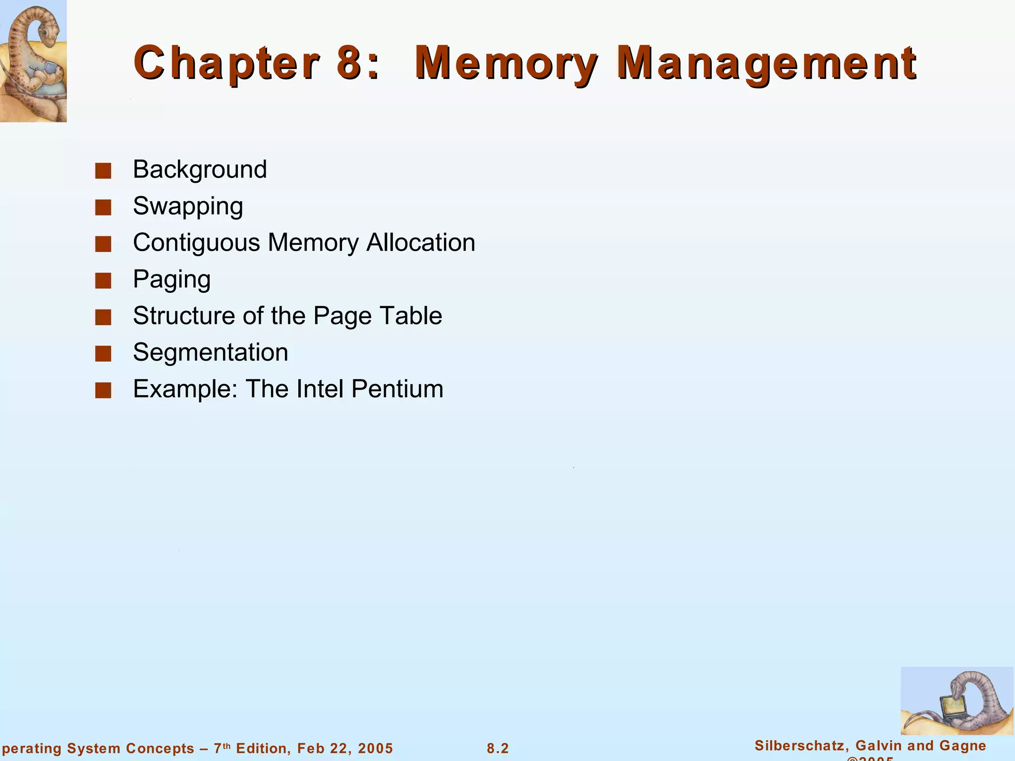 Chapter 8 - Main Memory | PPT