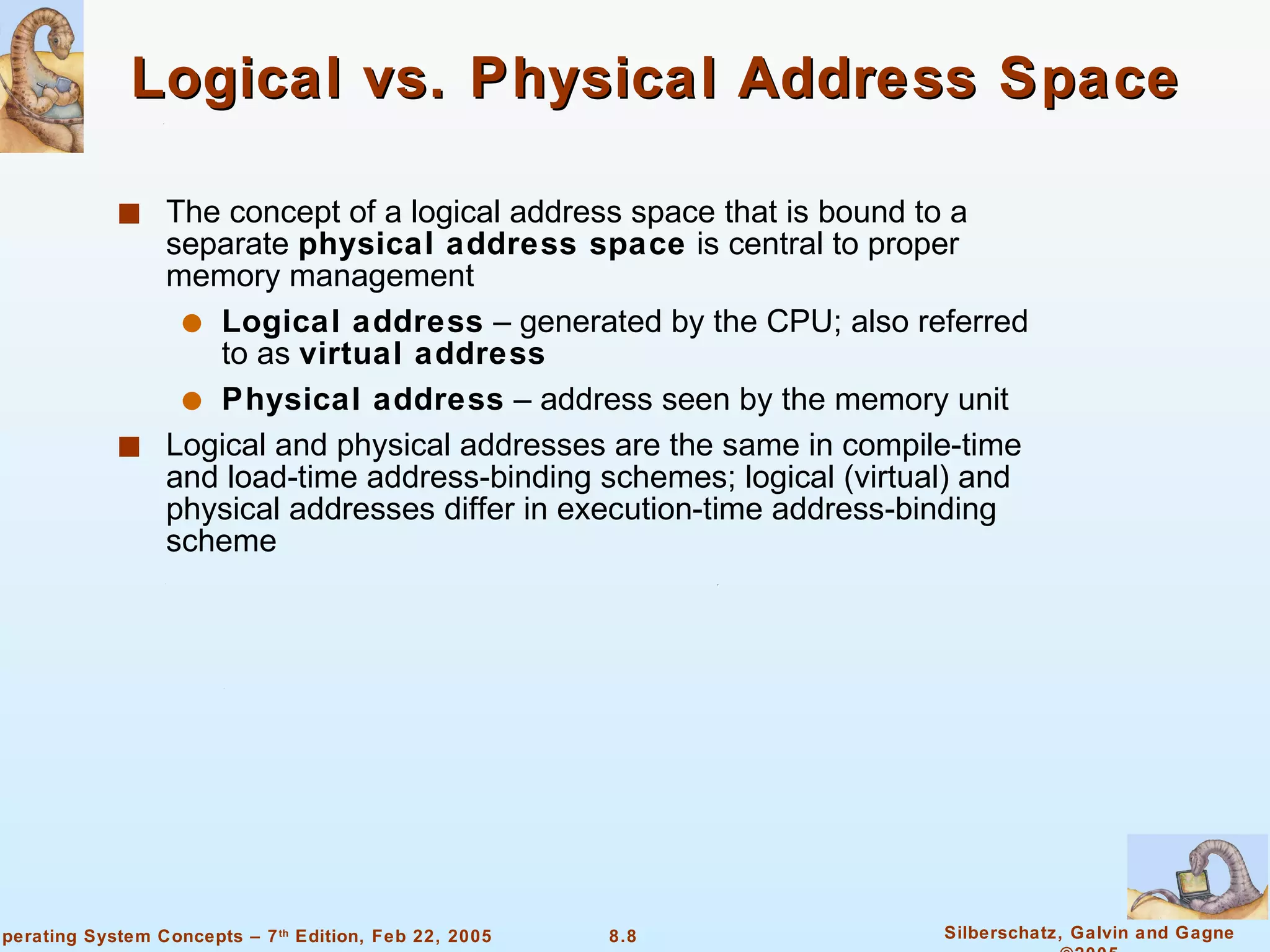 Chapter 8 - Main Memory | PPT