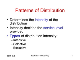 Ch8: Distribution Management & The Marketing Mix | PPT