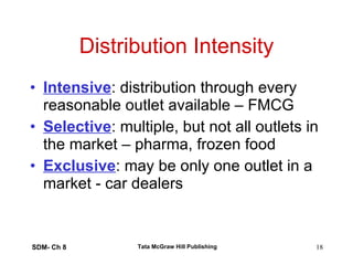 Ch8: Distribution Management & The Marketing Mix | PPT