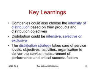 Ch8: Distribution Management & The Marketing Mix | PPT