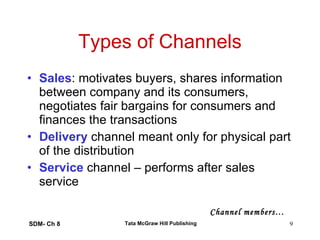 Ch8: Distribution Management & The Marketing Mix | PPT