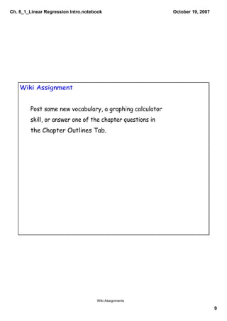 Ch.8 1 Linear Regression Intro | PPT