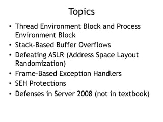 CNIT 127: Ch 8: Windows overflows (Part 1) | PDF