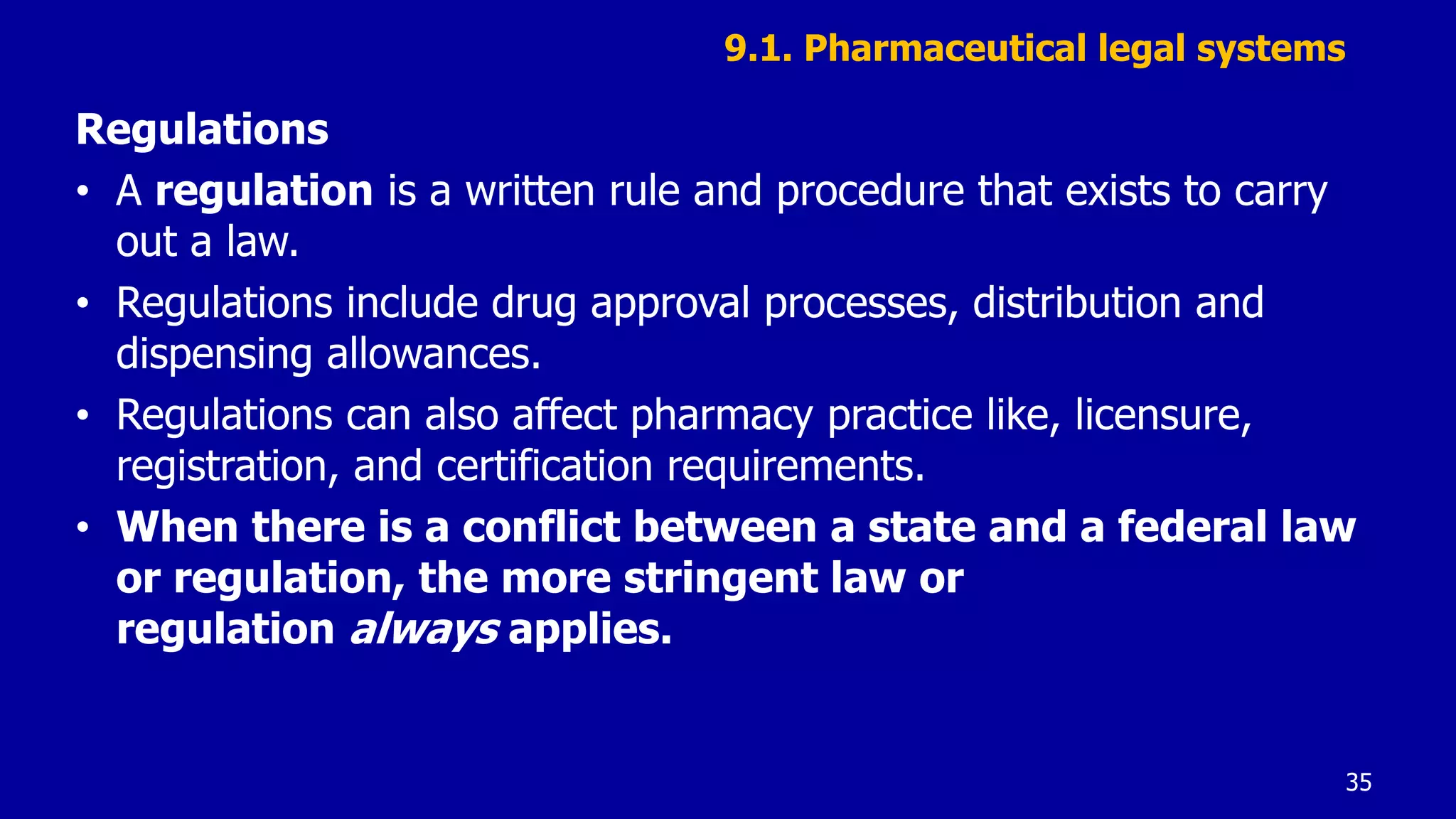 Ch 8. laws governing the practice of pharmacy | PPTX
