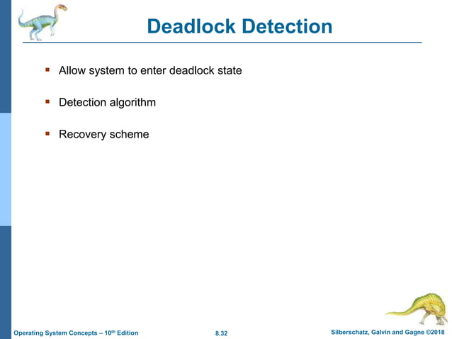 Chapter 8 Operating Systems silberschatz : deadlocks | PPTX | Operating Systems | Computer ...