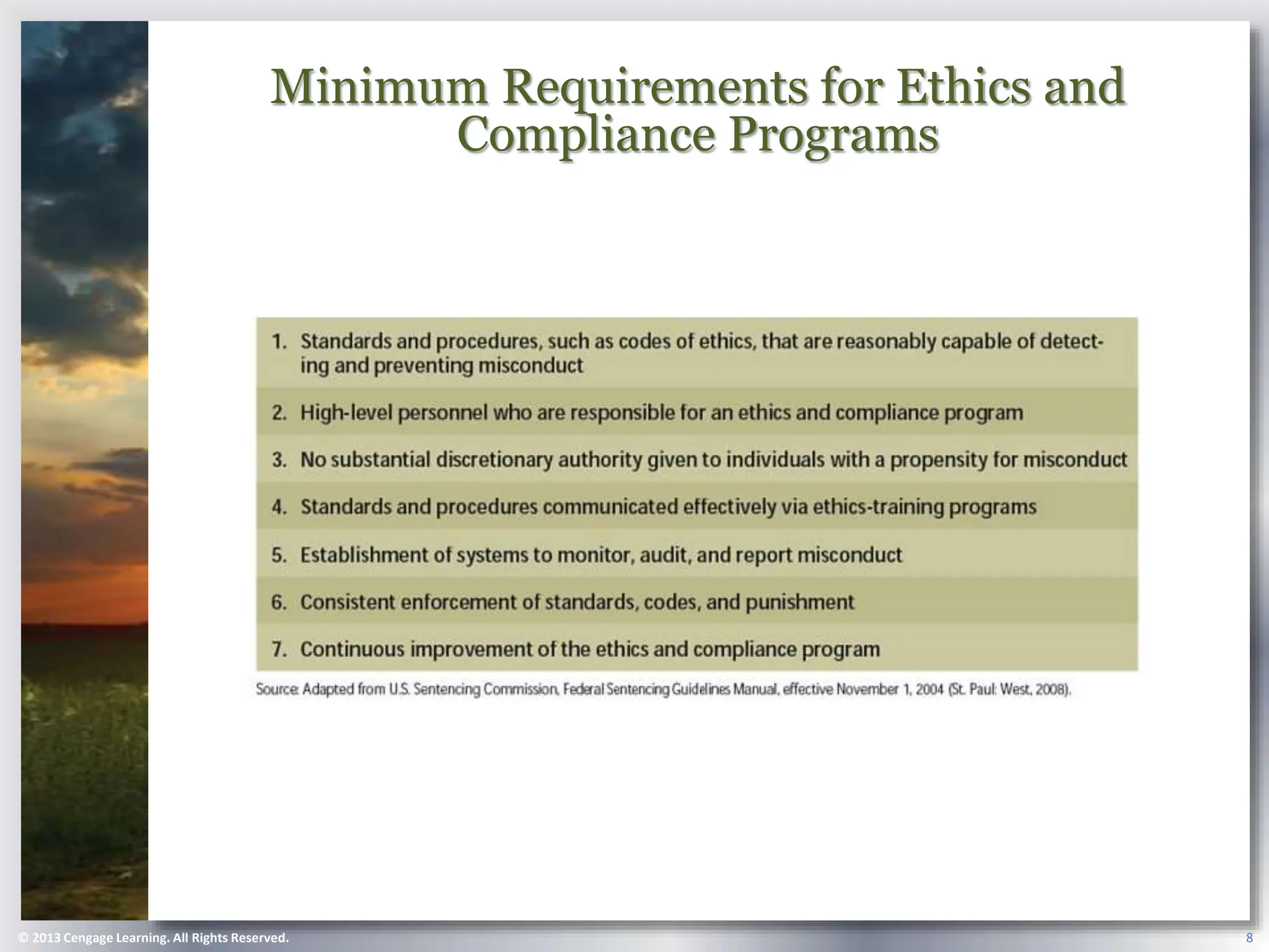 CH 8.ppt Developing an effective ethics program | PPT