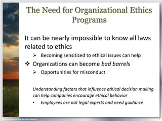 CH 8.ppt Developing an effective ethics program | PPT