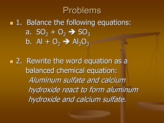 Ch 8 balancing chemical reactions | PPT