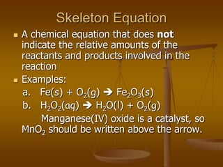 Ch 8 balancing chemical reactions | PPT