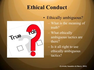 Negotiation Ethics | PPTX