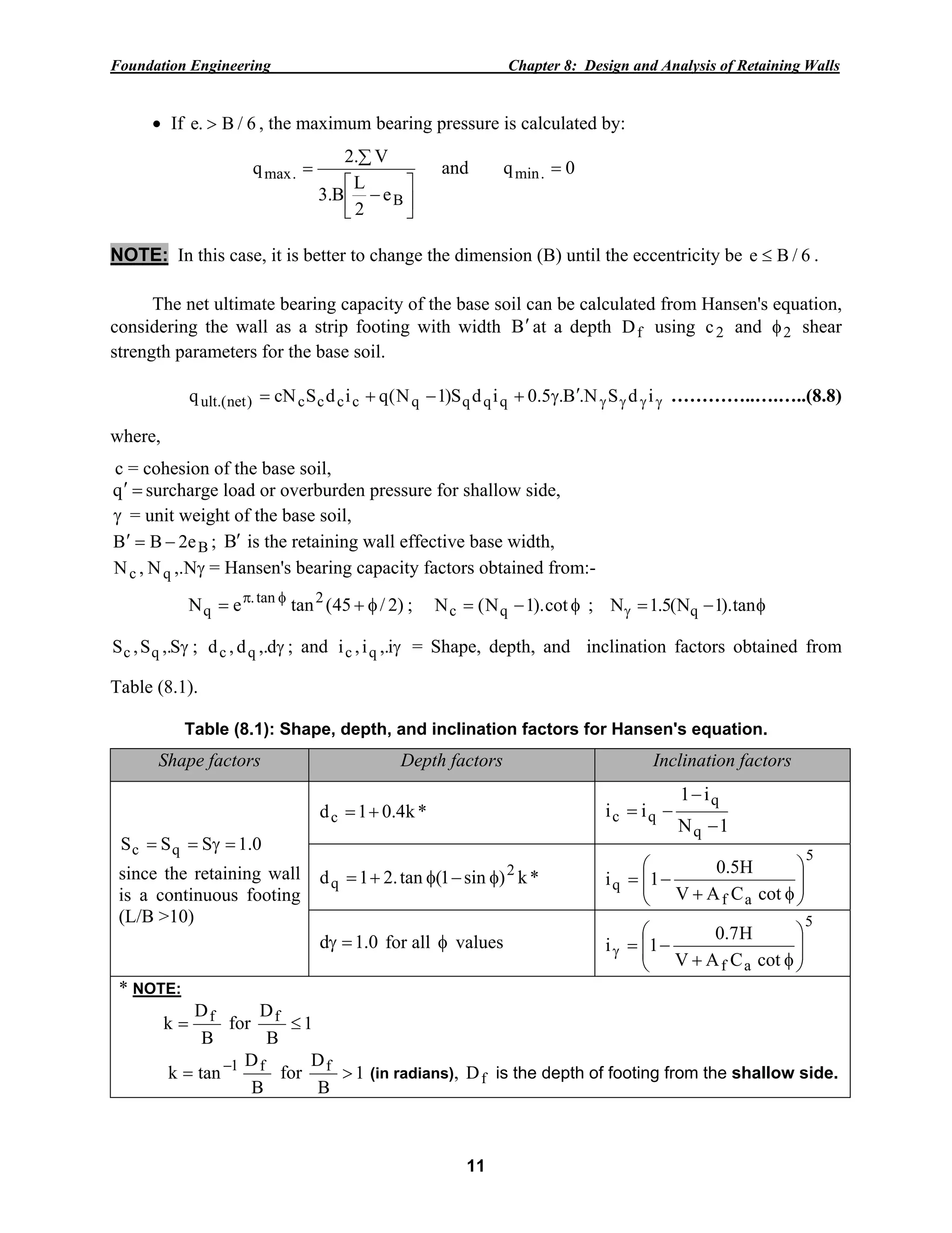 Ch8 retaining-walls | PDF