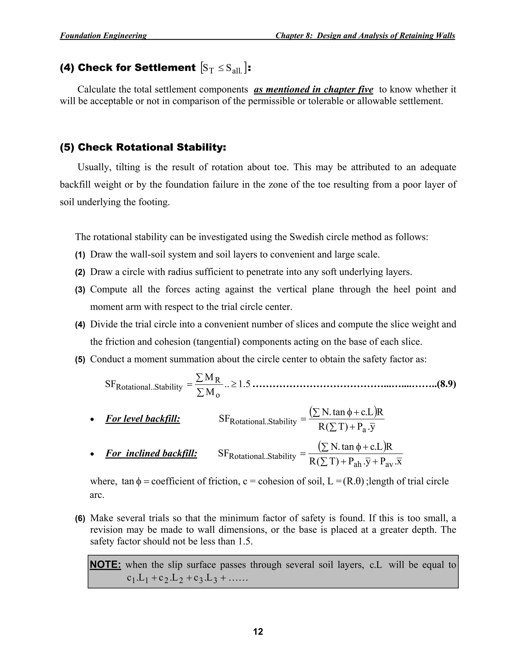 Ch8 retaining-walls | PDF