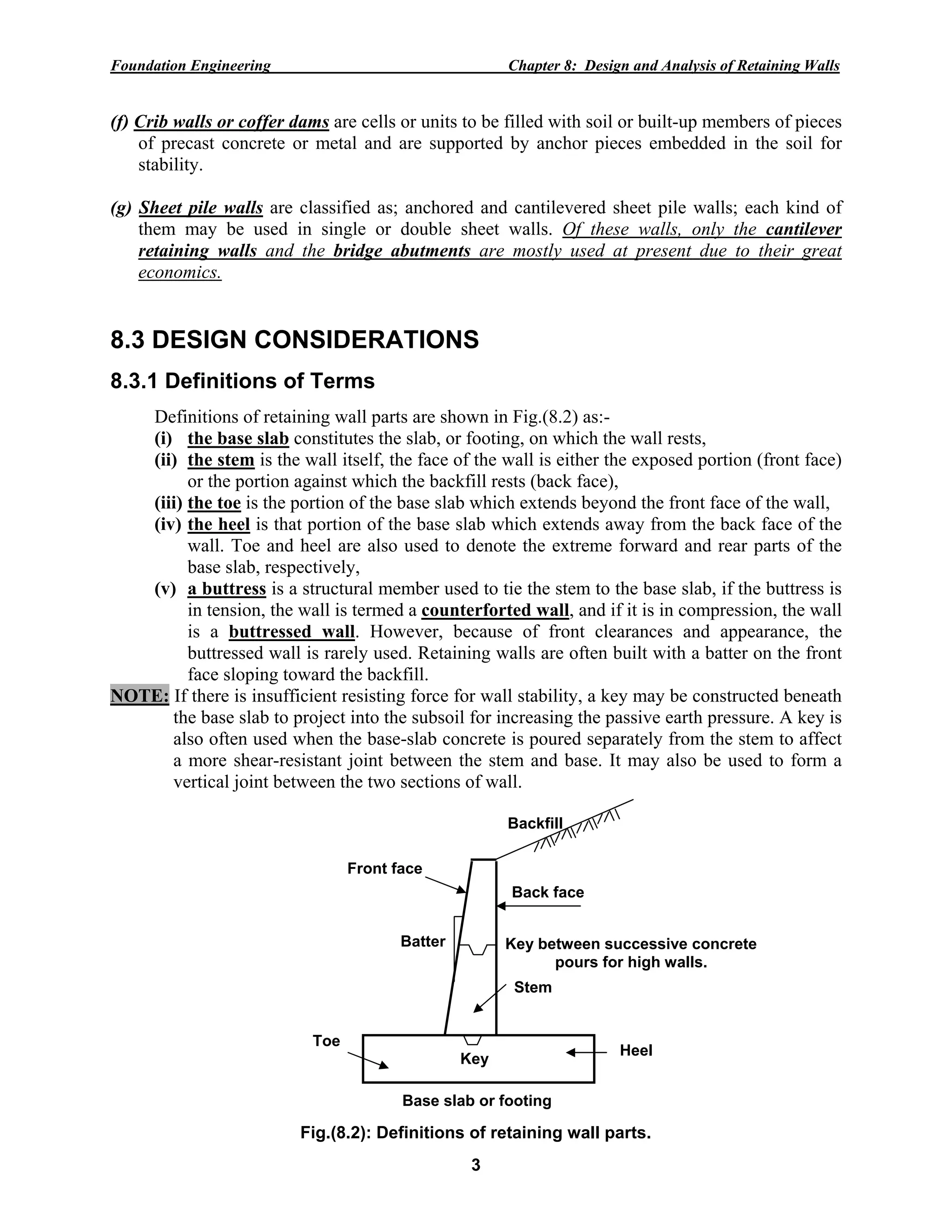 Ch8 retaining-walls | PDF