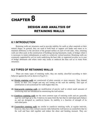 Ch8 retaining-walls | PDF